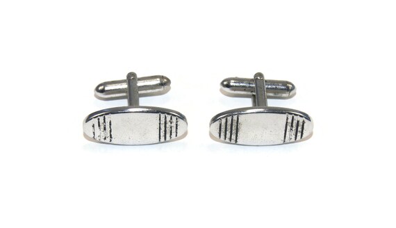 Vintage Swank Silver Tone Oval Cuff Links. Swank Hallmark. | Etsy