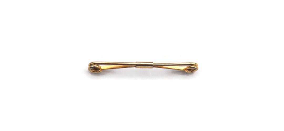Vintage Gold Tone Collar Stay Bar Clip With Curled Ends, Men's or Woman ...