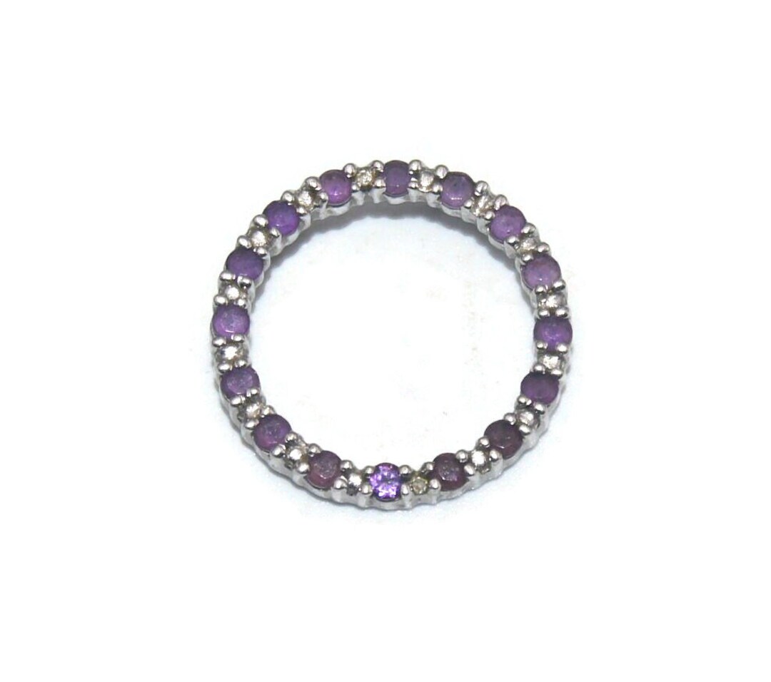 Vintage Renaissance Jewelry 10K White Gold With Amethyst and Tiny ...