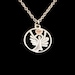 Vintage LACN Silver Tone Angel With Heart Pendant on 18 Inch Silver ...