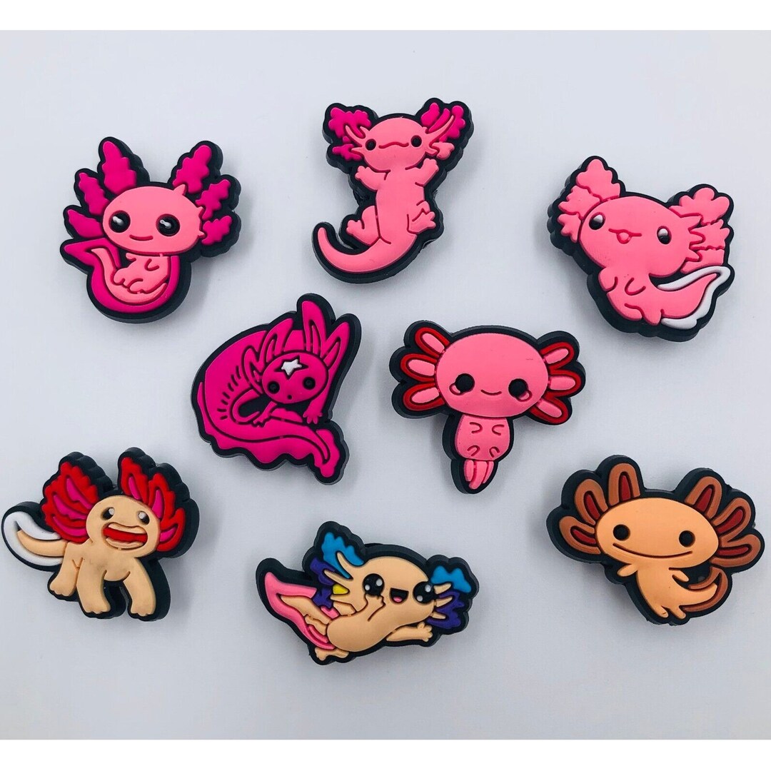 8 Axolotl Croc Charm, Axolotl Shoe Charm, Cartoon Shoe Charms Popular ...
