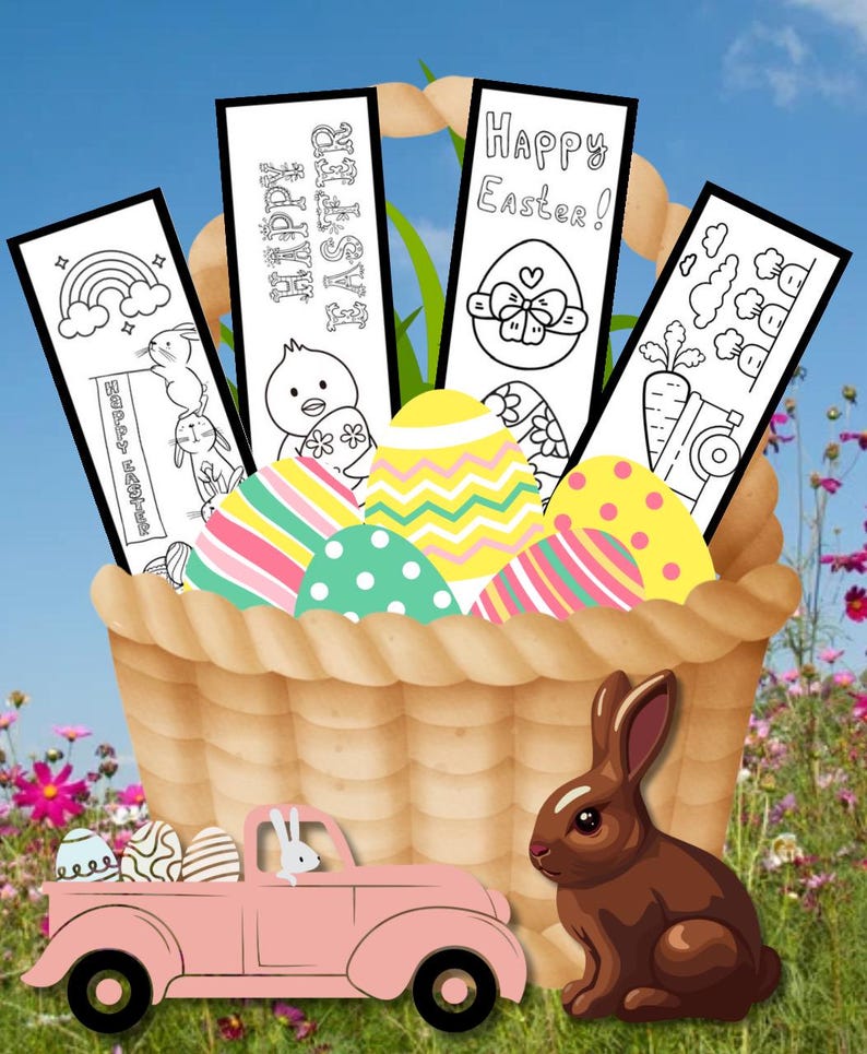 Easter Crafts Printable BOOKMARKS for Kids Children Activities Coloring ...