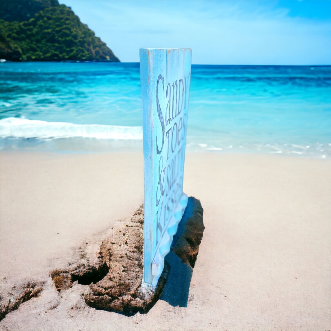 Sandy Toes & Salty Kisses Sign Beach Wedding Gift Sandy - Etsy