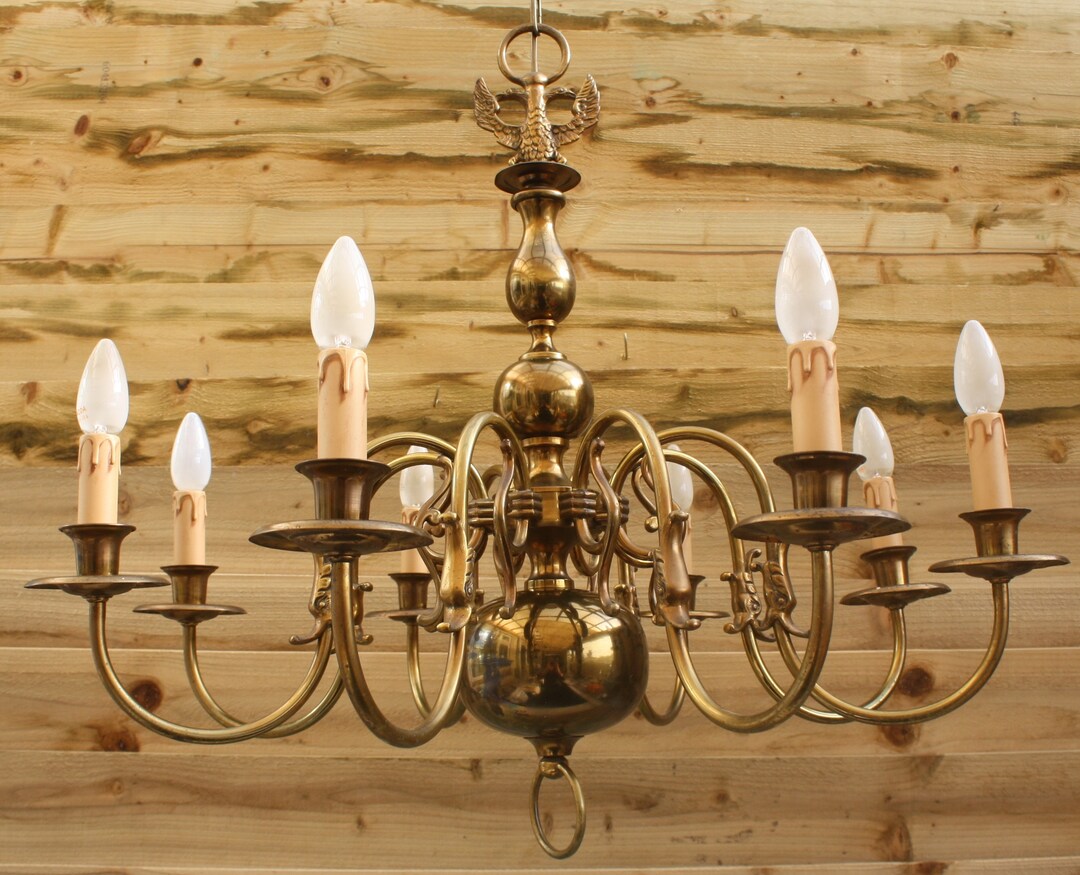 Vintage Flemish Chandelier Large 6 Arm Ceiling Light Ref: EJL25 - Etsy
