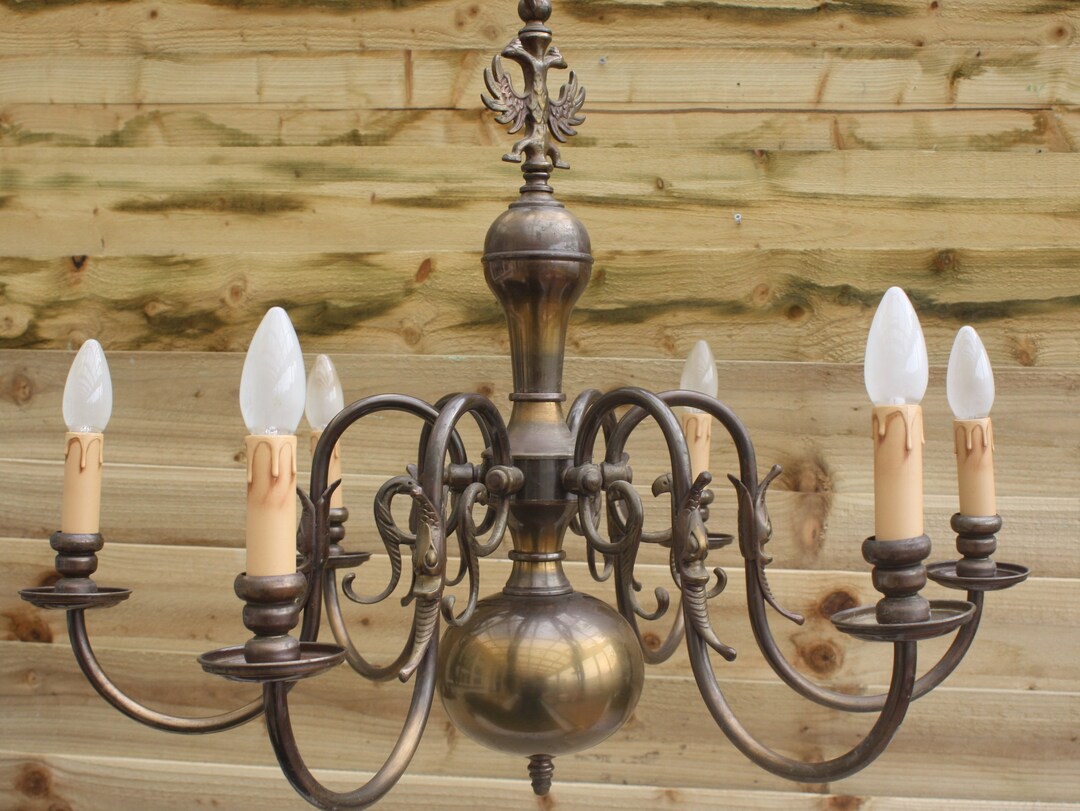 Vintage Flemish Chandelier 6 Arm Ceiling Light Ref: EMY4 - Etsy