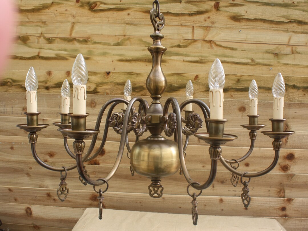 Vintage Flemish Chandelier 8 Arm Ceiling Light Ref: EMY6 - Etsy