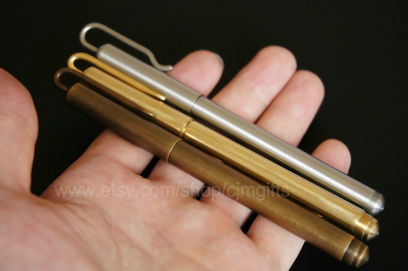 Brass Pen Solid Barss Pen Bass Edc Metal Pen Metal Bass - Etsy