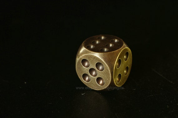 Antique Brass Dice 6 Sided Brass Dice Six Sided Solid Brass - Etsy