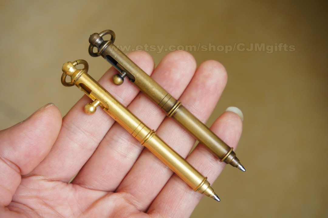 Mini Brass Bolt Pen, Brass Ballpoint Pen, Antique Barss Pen, Bass Edc ...