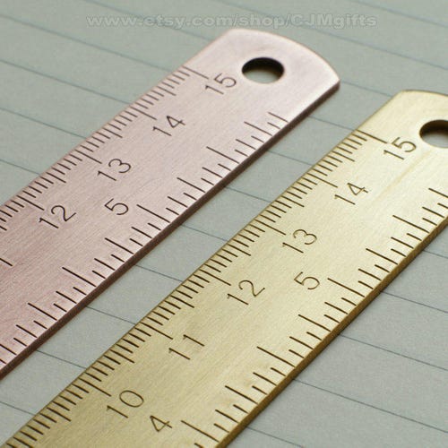 15cm Brass Ruler Solid Brass Ruler 6inches Copper Ruler - Etsy