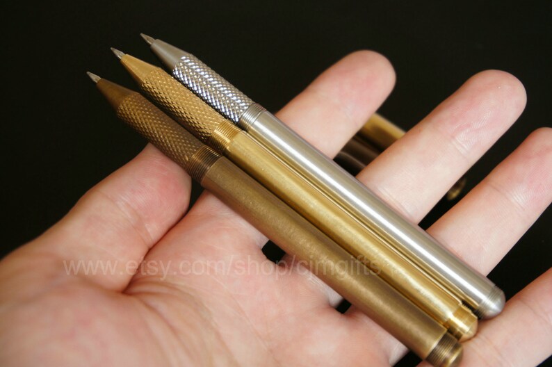 Brass Pen Solid Barss Pen Bass Edc Metal Pen Metal Bass - Etsy