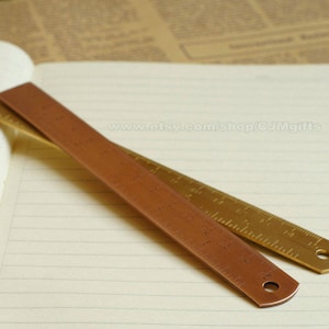 15cm Brass Ruler, Solid Brass Ruler, 6inches Copper Ruler, Solid Copper ...