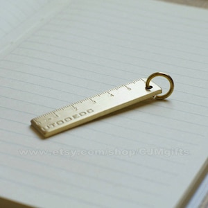Mini Brass Ruler, Solid Brass Ruler, Mini Ruler, 2inches Ruler, Brass ...
