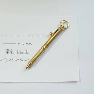 Mini Brass Bolt Pen, Brass Ballpoint Pen, Antique Barss Pen, Bass Edc ...