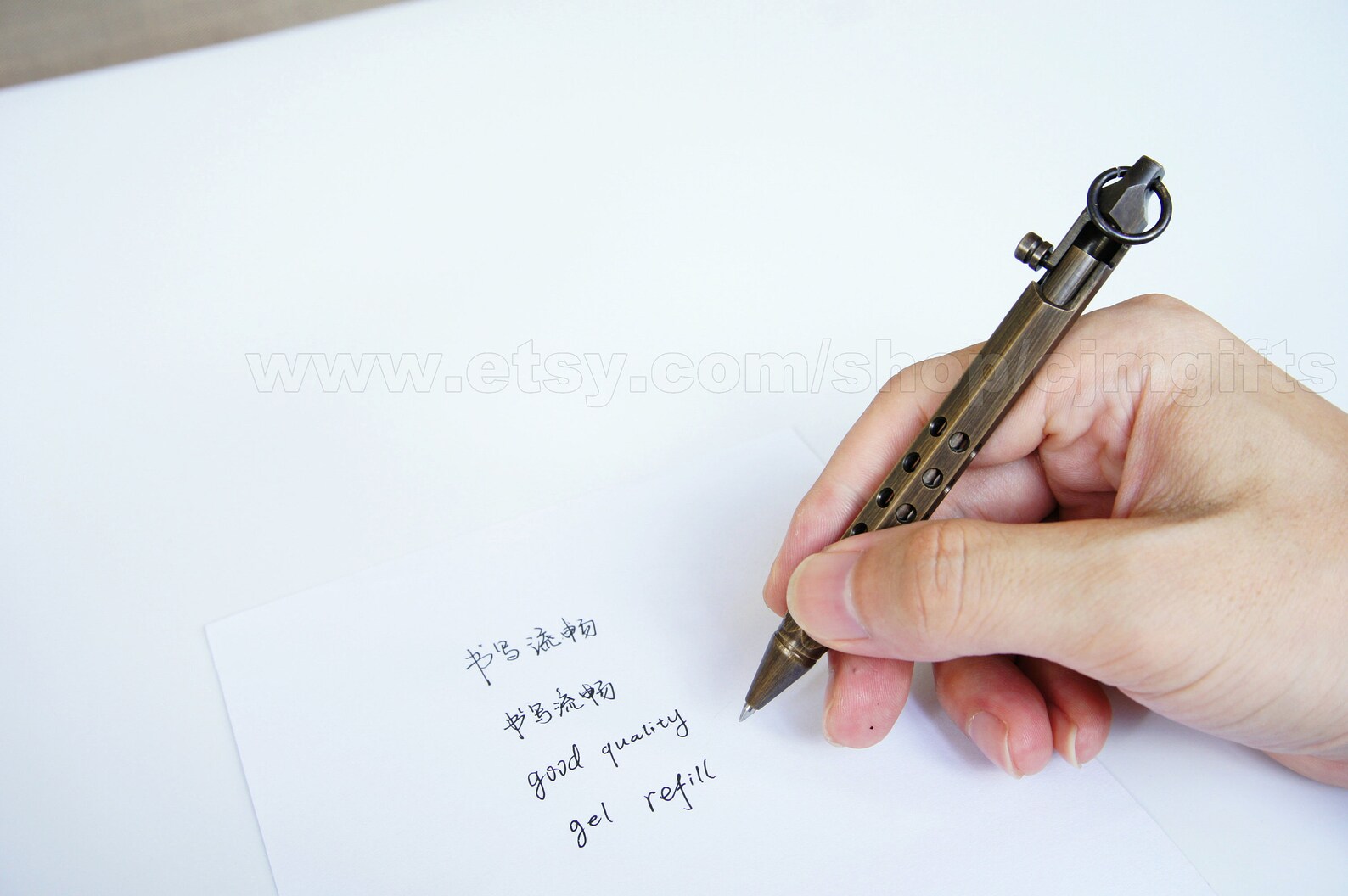 Hexagonal Retractable Brass Pen Antique Brass Edc Pen Edc - Etsy