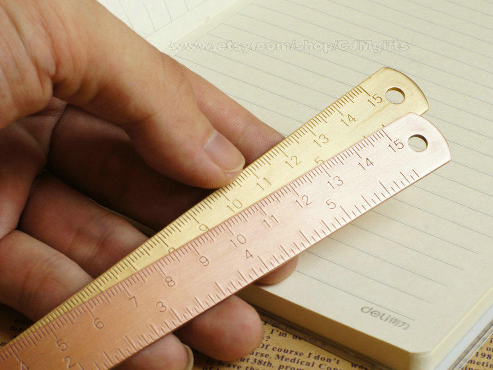 15cm Brass Ruler, Solid Brass Ruler, 6inches Copper Ruler, Solid Copper ...