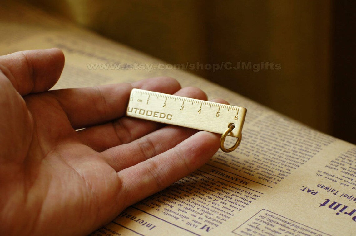 Mini Brass Ruler Solid Brass Ruler Mini Ruler 2inches - Etsy