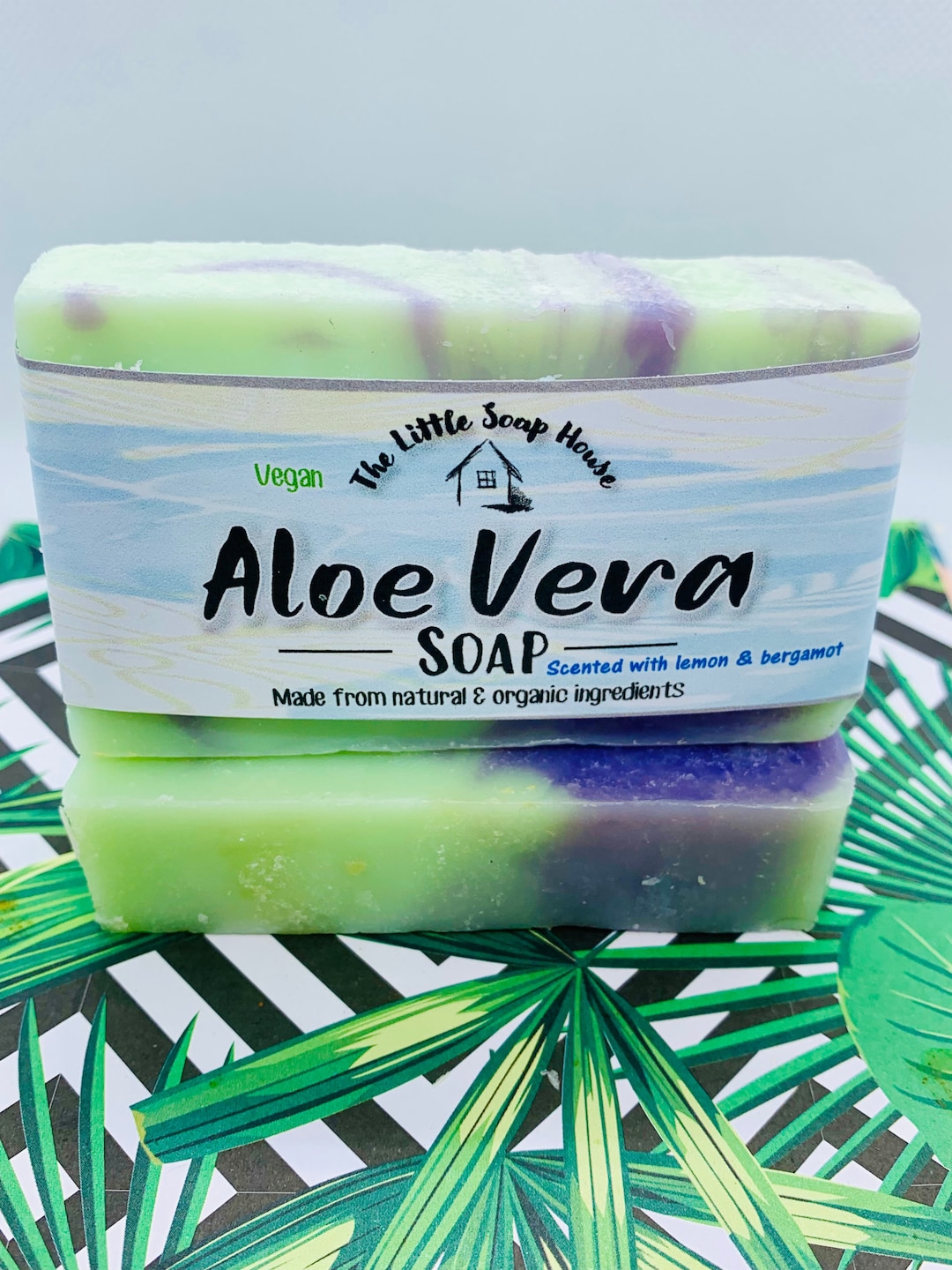 Aloe Vera Natural Soap Bar Lightly Scented With Fresh Bergamot ...