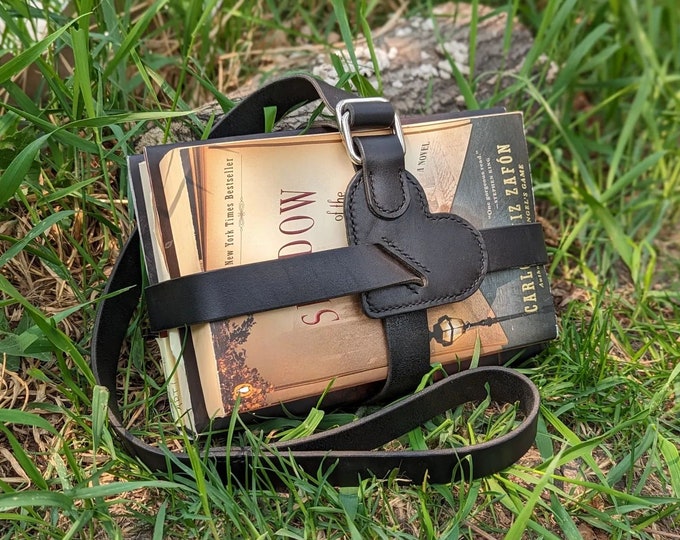 Book Holster, Leather Strap Holster/ for Paperback Book, Journal ...