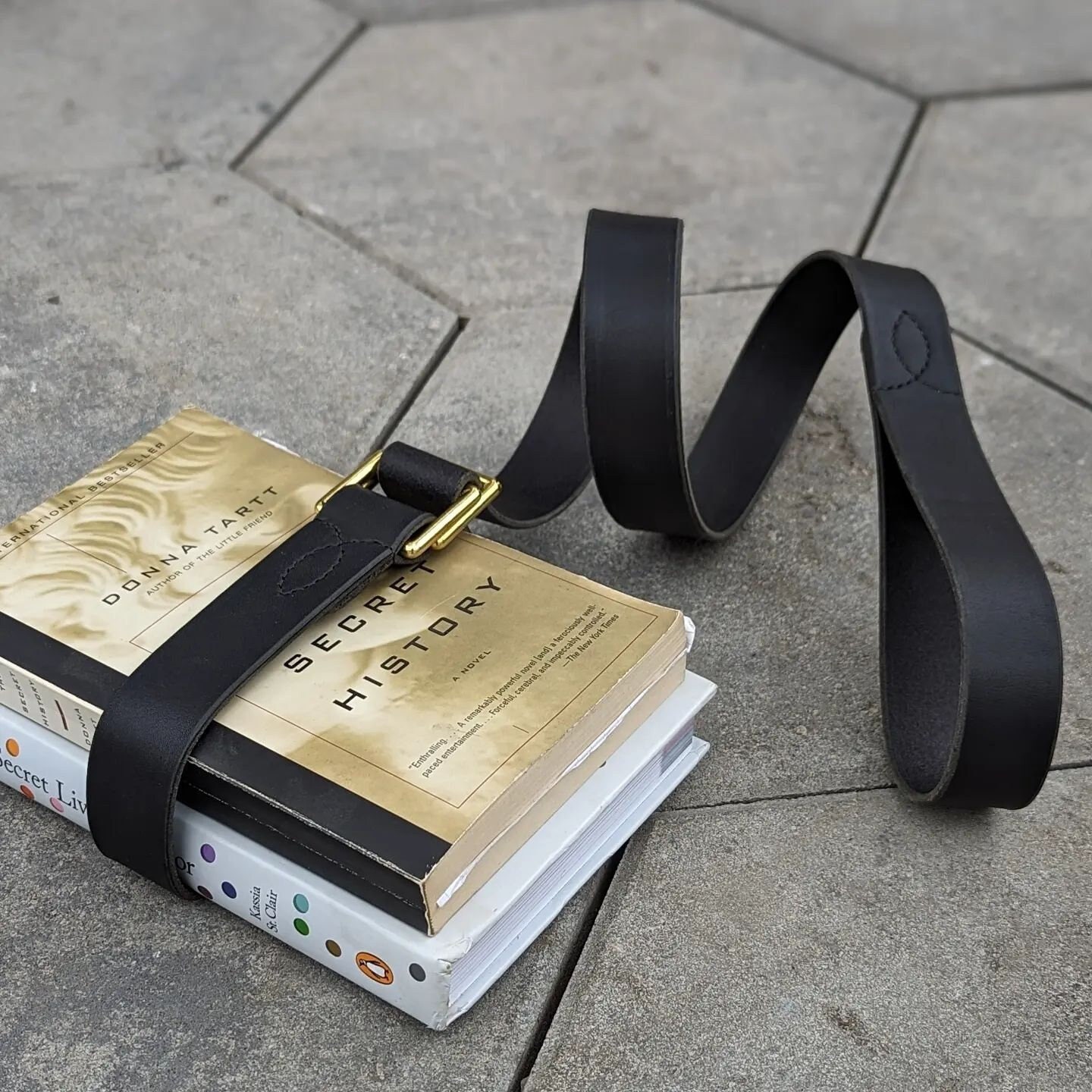 Leather Book Belt the Byron Classic Style Rustic Black Leather Book ...