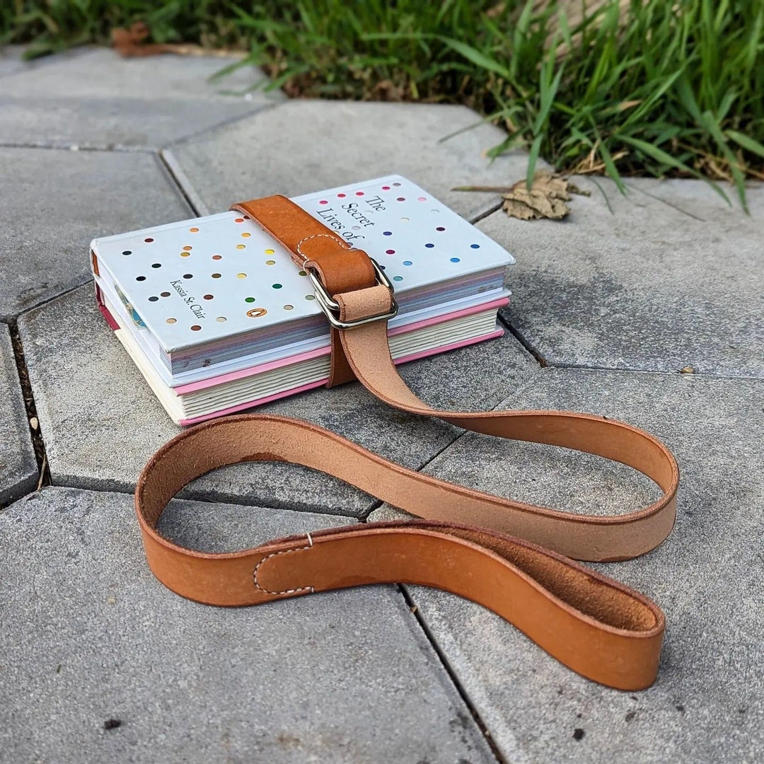 Leather Book Belt the Byron Classic Natural Rustic Leather Book Strap ...