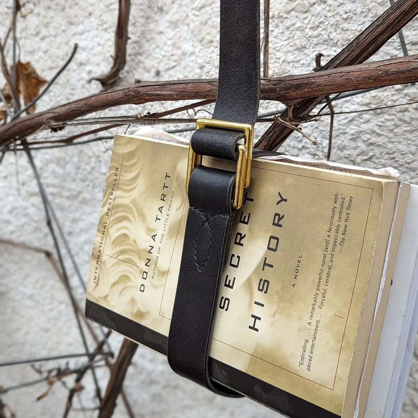 Leather Book Belt the Byron Classic Style Rustic Black Leather Book ...