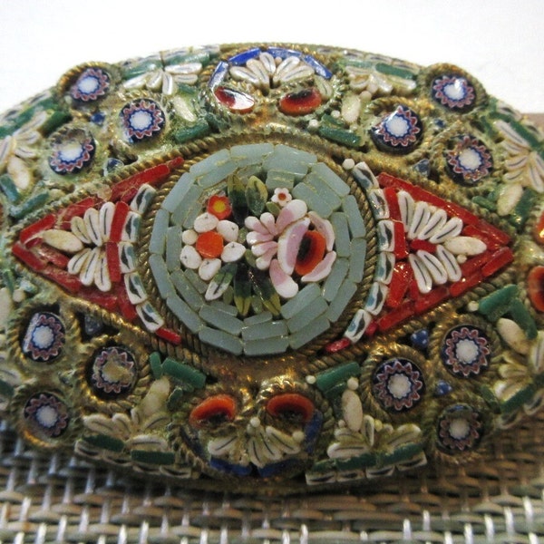 Antique Micro Mosaic Brooch - Etsy