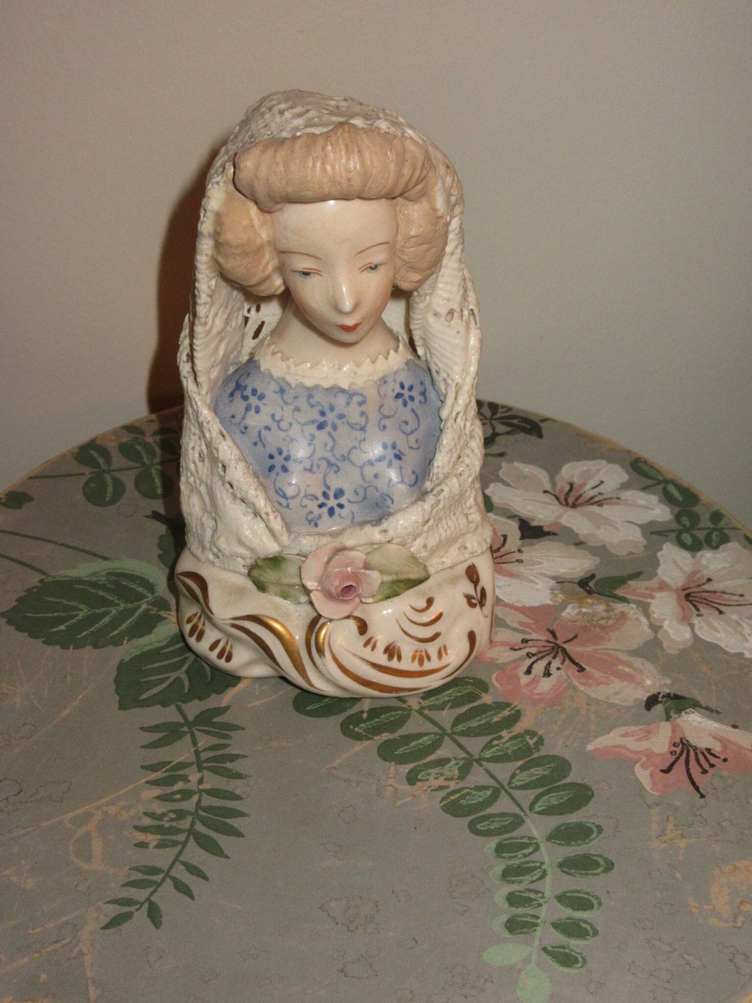 Vintage Cordey Cybis Porcelain Bust of a Woman in Lace Shawl Free ...
