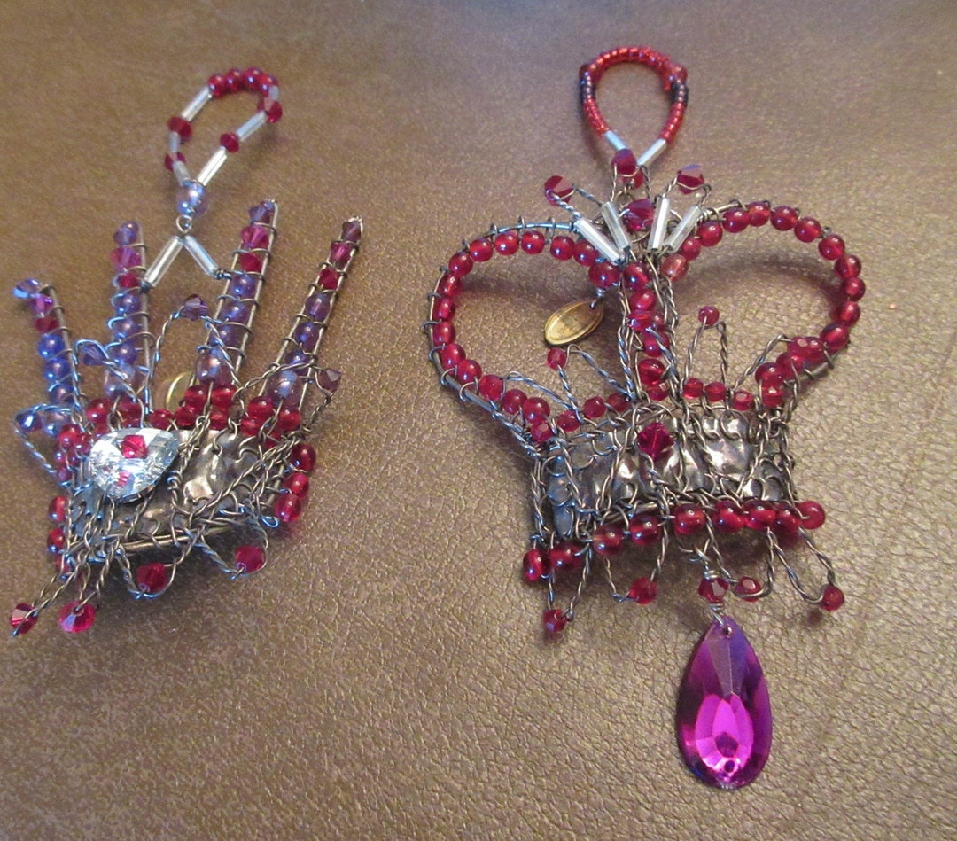 2 Handmade Original Susan Horth of London Made in England Bead & Wire ...