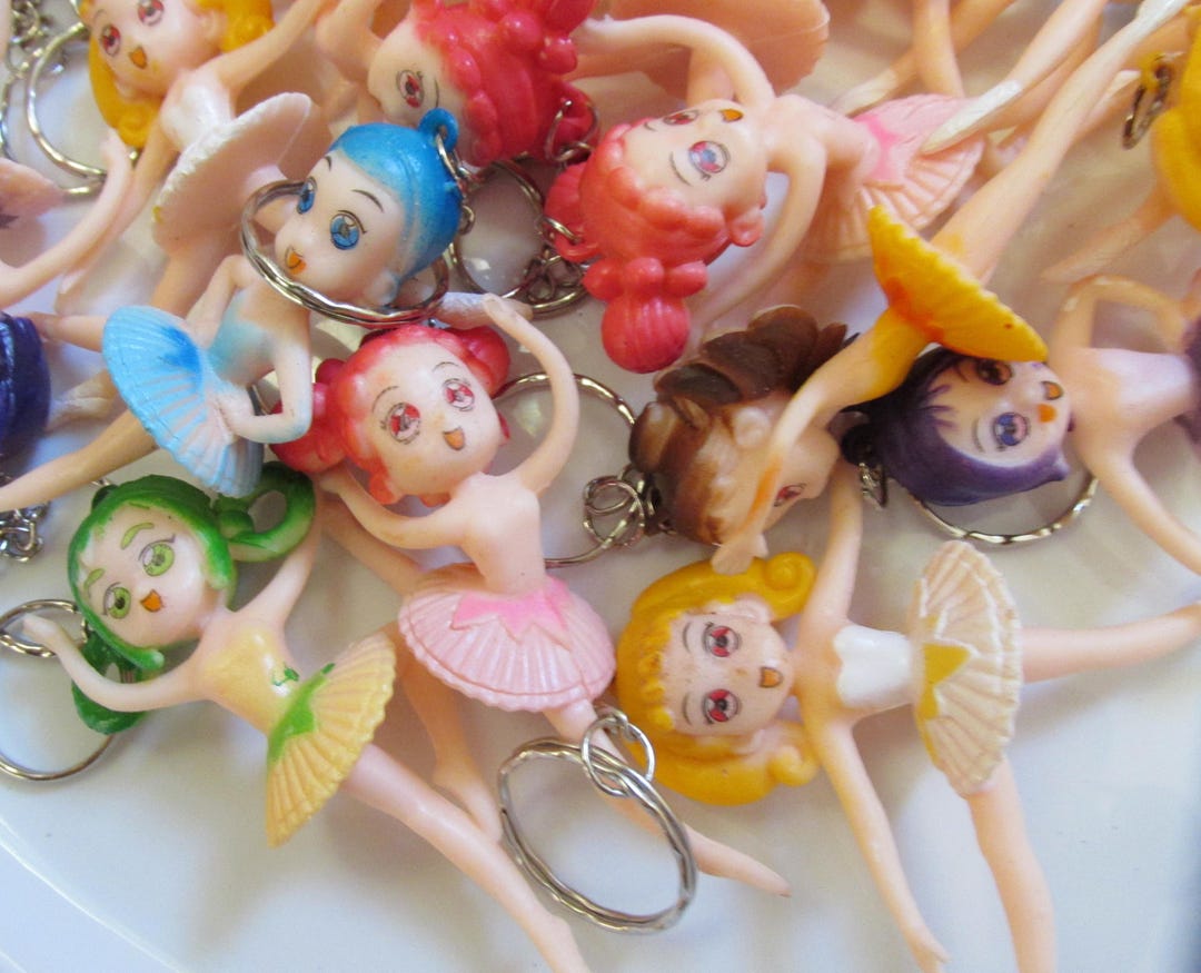 Hand-painted Mix Ballerina Dancer Key Ring Chain. Party Bag,gift ...