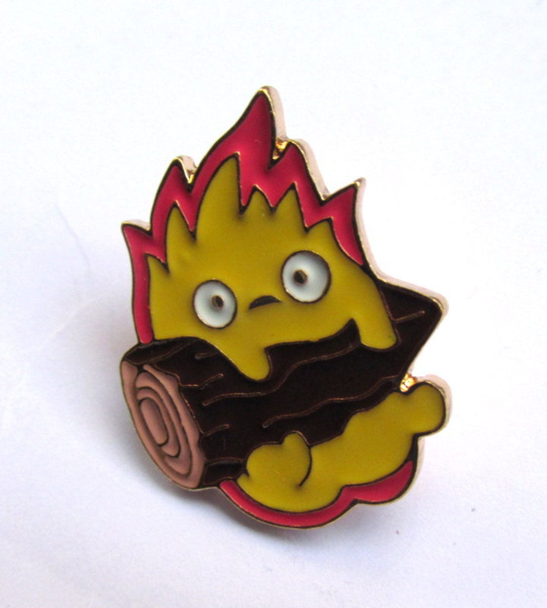Japan Fire Wood Calcifer Japan Log Hard Enamel Anime Pin Studio Ghibli ...