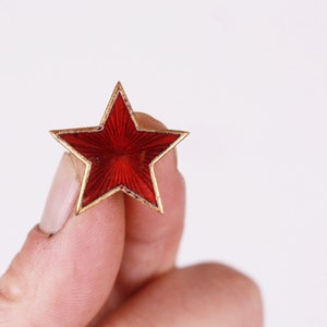 Vintage Soviet Star Pin From Military Hat Made in USSR in 1970s Red ...