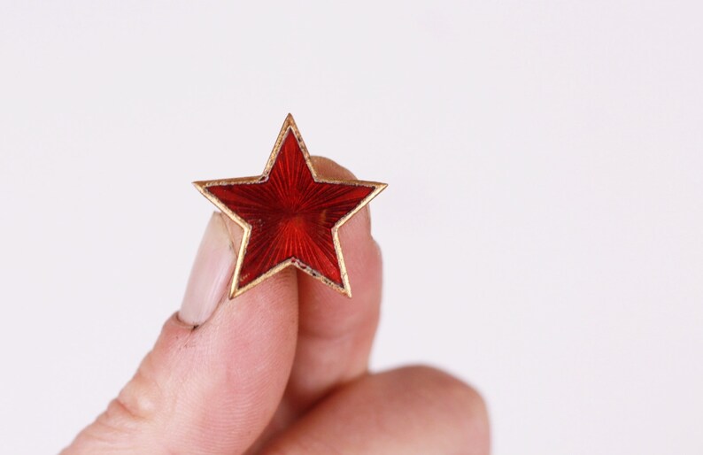 Vintage Soviet star pin from military hat Made in USSR in | Etsy