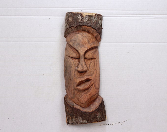 Hand Carved Wooden Face, Folk Art, Horror - Etsy