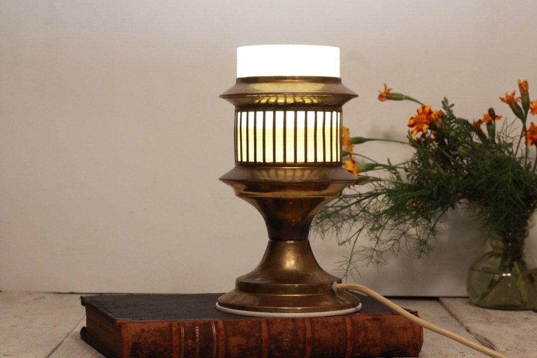 Vintage Brass Night Light Lamp, Bedside, Mid Century Modern - Etsy