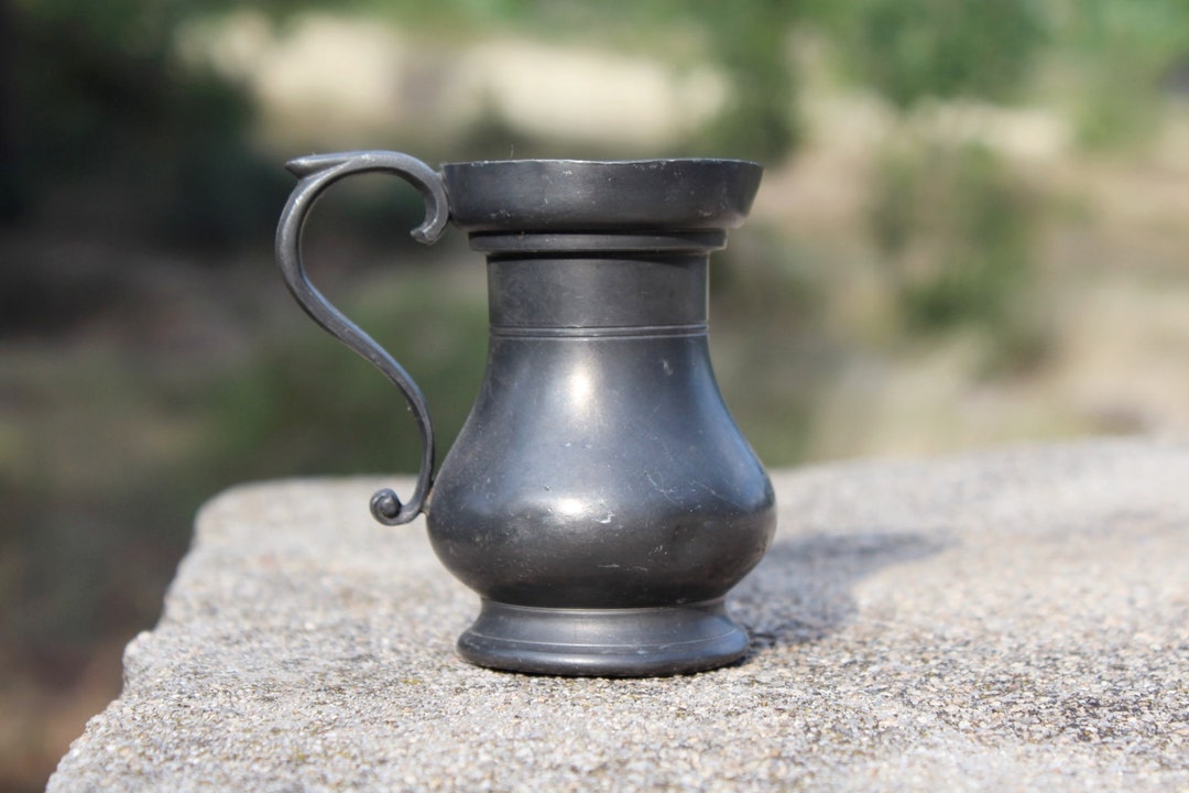 Vintage Fine Tin Small French Pewter / Pitcher for Milk or Water - Etsy
