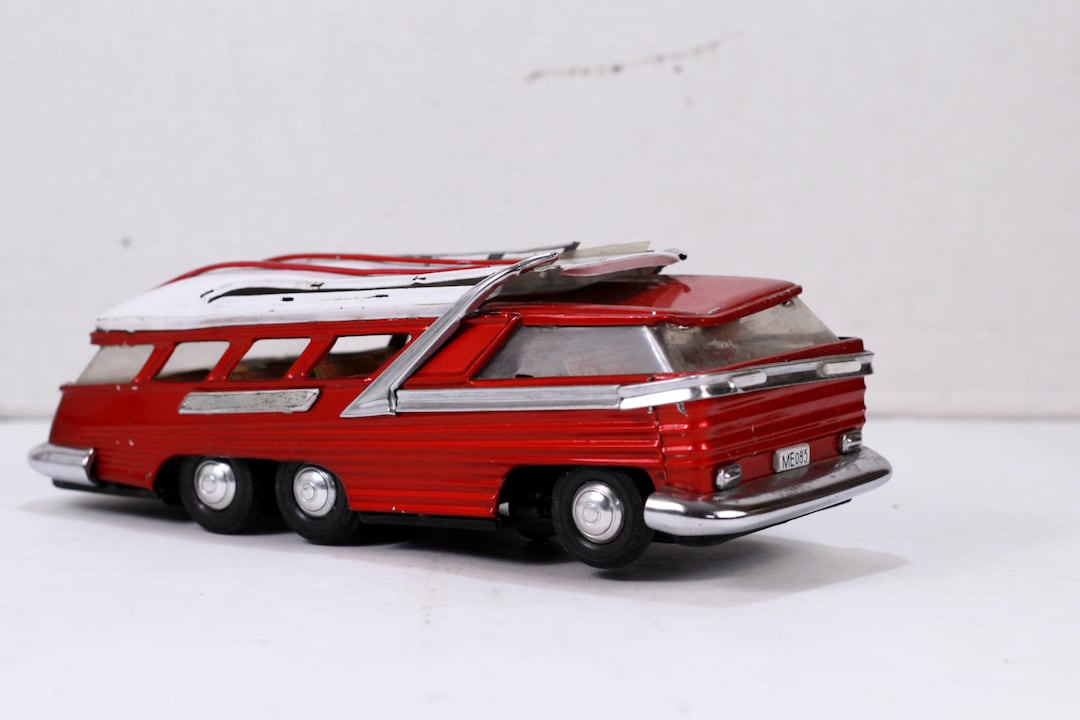 Vintage Electric Tin Bus, Battery Operated Toy, Mechanical China Car ...