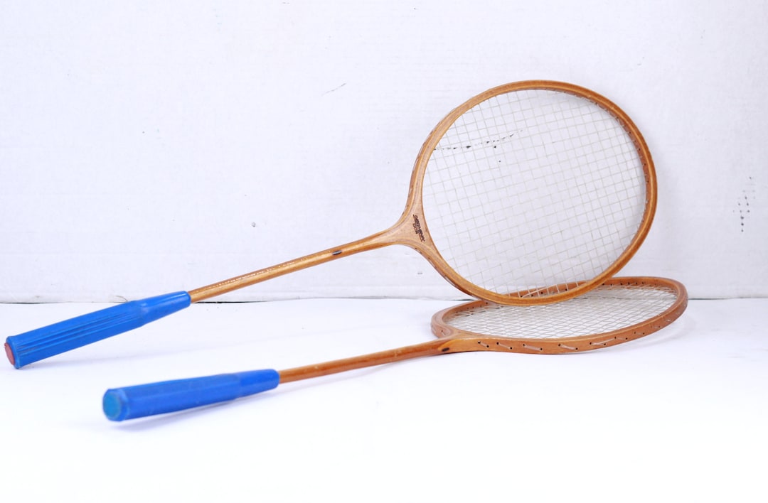 1970's Badminton Rackets, Vintage Badminton Rackets, Pair of Wooden ...
