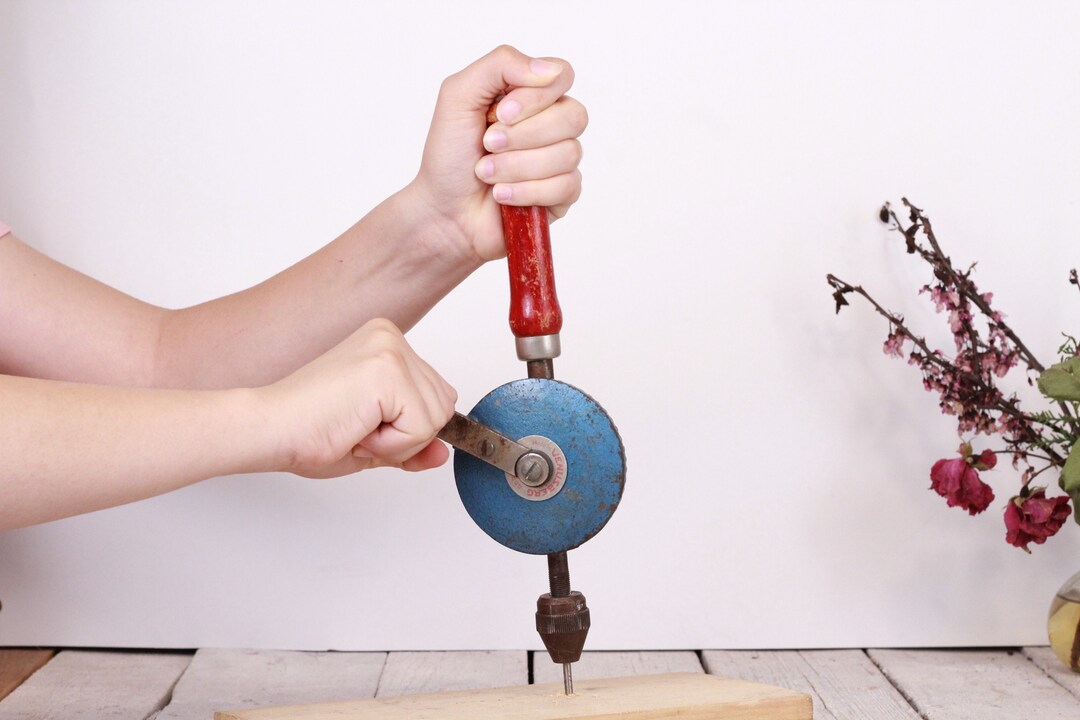 Vintage Woodworking Hand Drill, Primitive Auger Carpenters Tool - Etsy