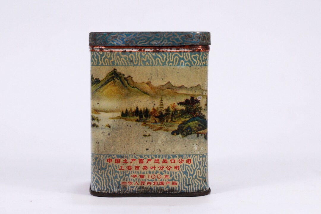 Vintage Chinese Tea Box With Lid, Storage Tin Green Tea, Factory ...