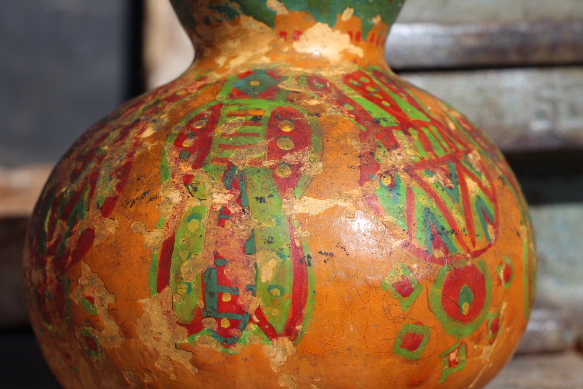 Vintage Calabash Dried Gourd Hand Painted Calabash Old Tall - Etsy UK