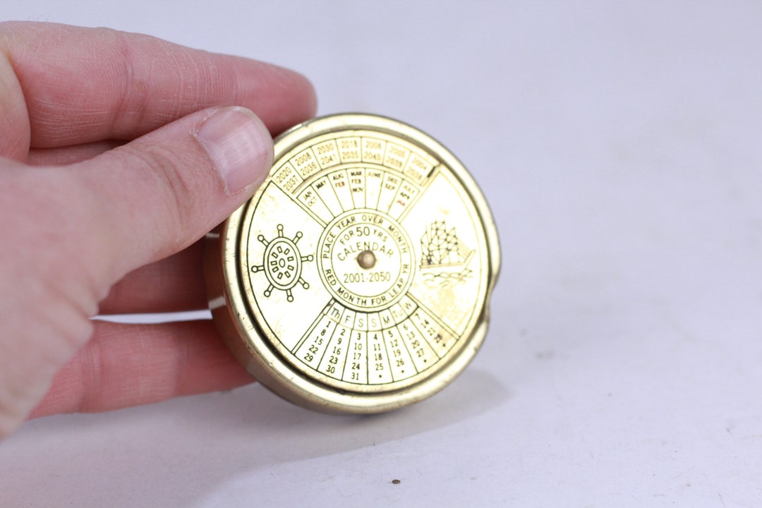 Perpetual Calendar, Vintage Brass Calendar, Functional Perpetual ...