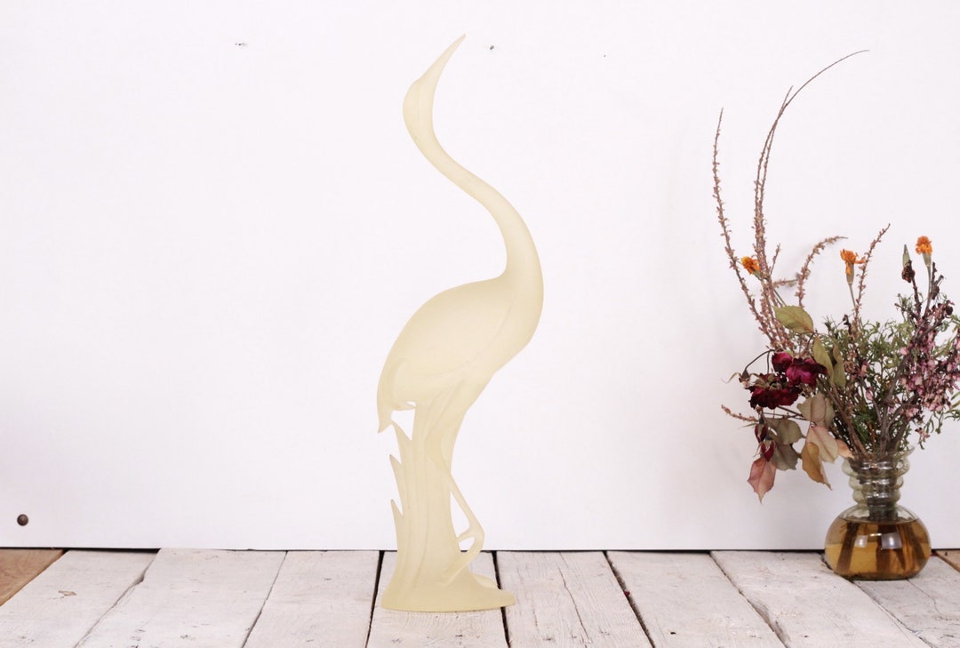 Vintage Hard Plastic Heron Figurine: Mid-century Modern Art - Etsy