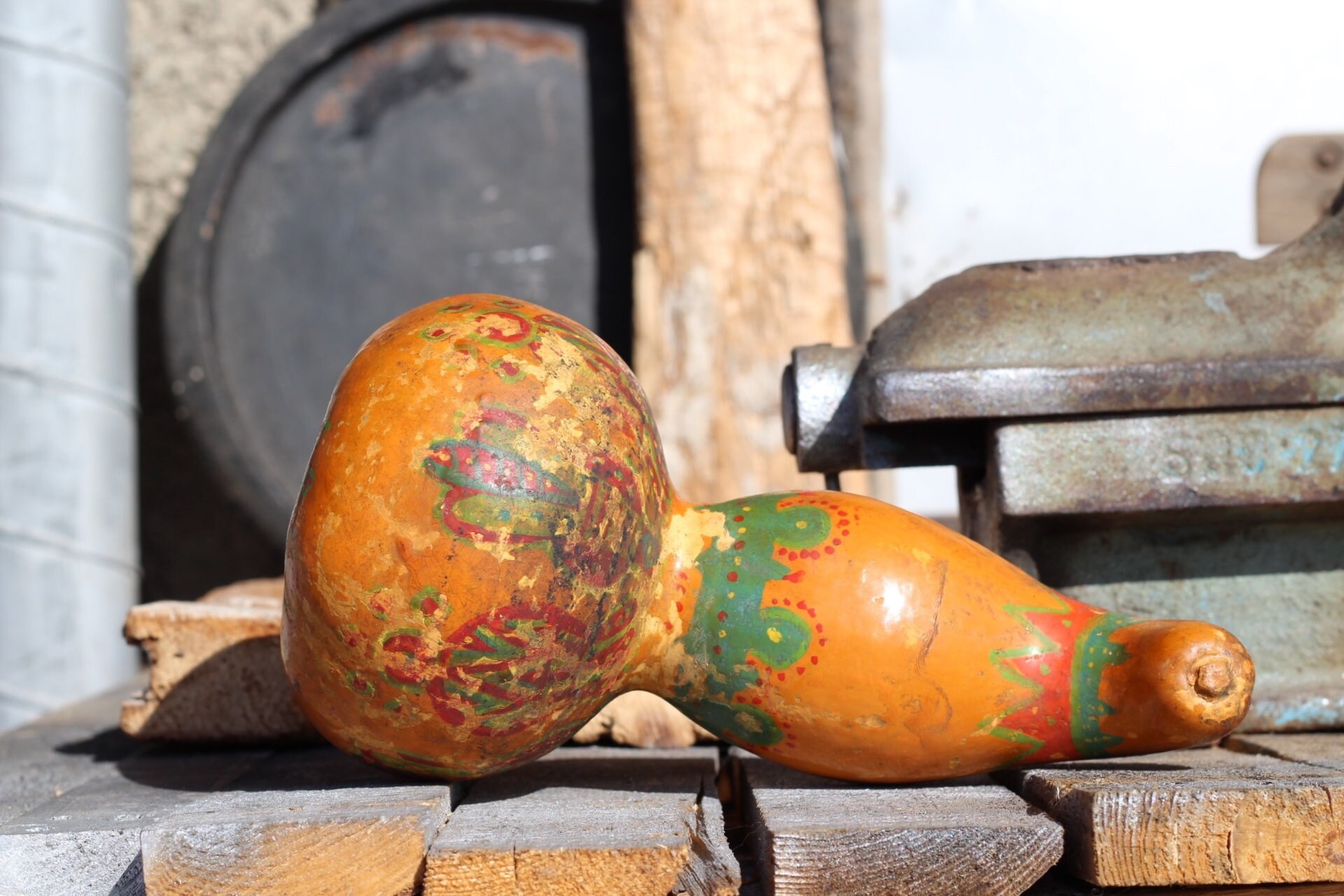 Vintage Calabash Dried Gourd Hand Painted Calabash Old Tall - Etsy UK