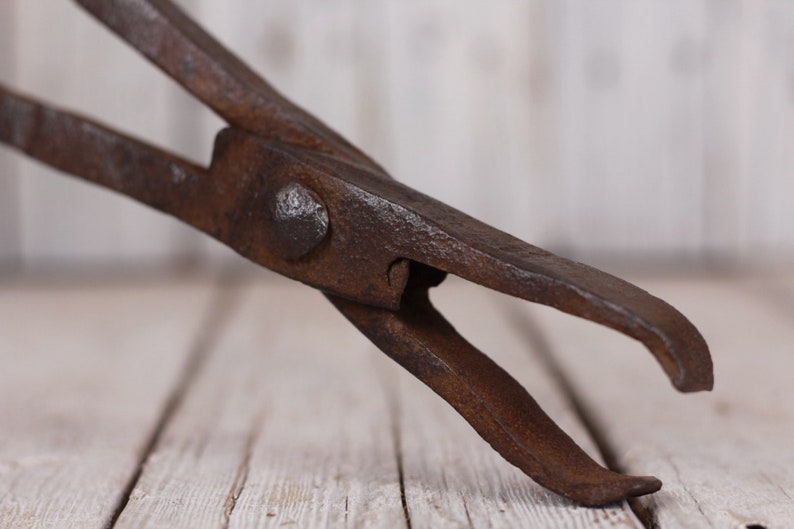 Antique Farrier Pliers Cast Iron Tool Hand Forged Tongs - Etsy