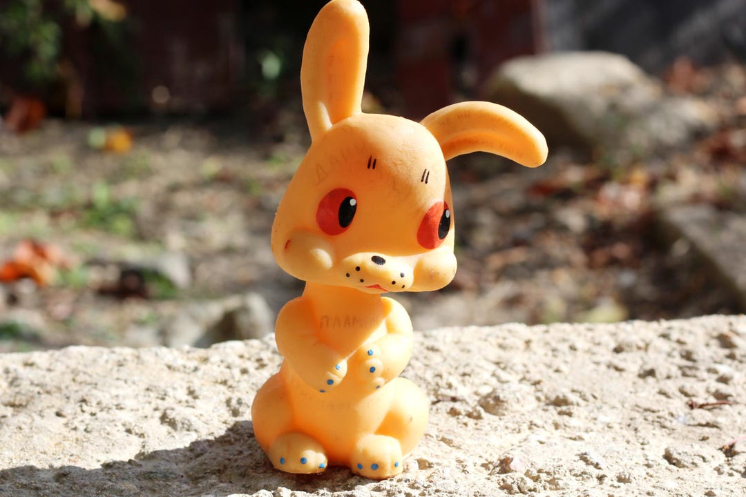 Vintage Rubber Rabbit Toy: 1970s Baby Bath Toy - Etsy