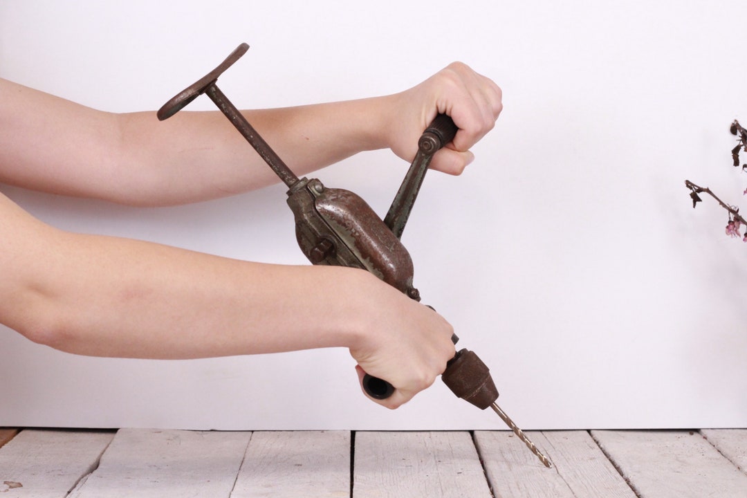 Vintage Hand Drill Primitive Woodworking Tool Carpenters Tool - Etsy