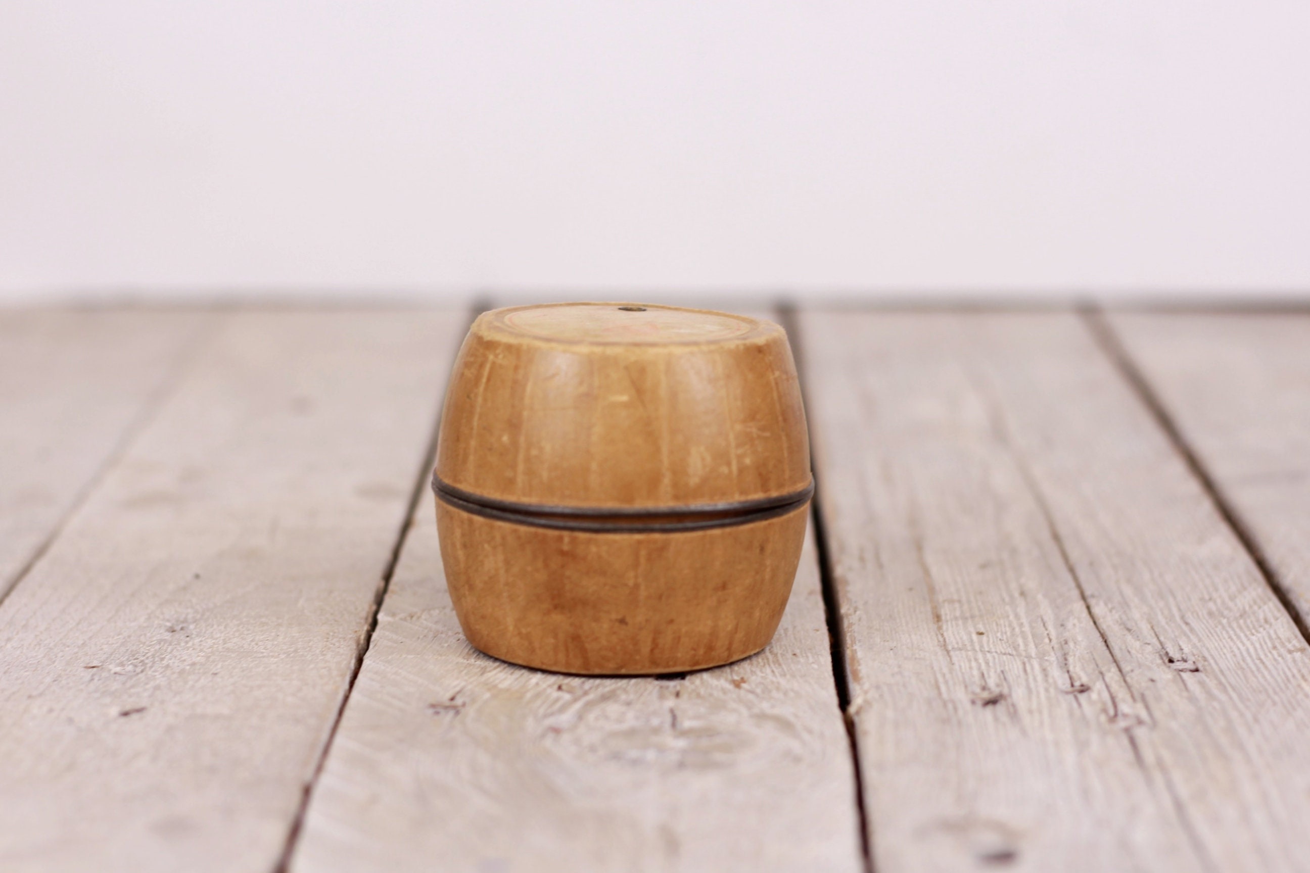 Vintage Cardboard Box with Barrel Shape Trinket Box Memory | Etsy
