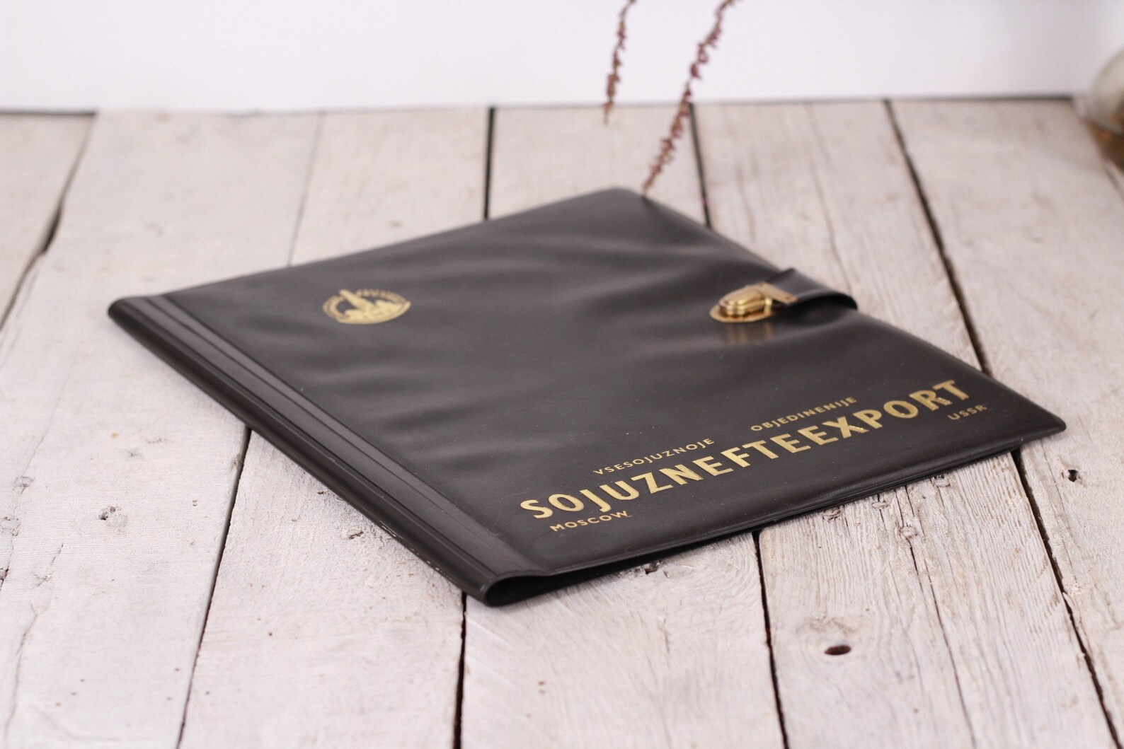 Vintage Black Vinyl Portfolio Business Portfolio Men's | Etsy