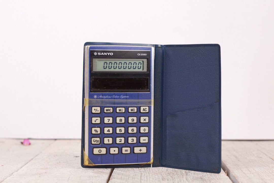 Vintage Scientific Calculator, SANYO CX 2580, Portable Pocket ...